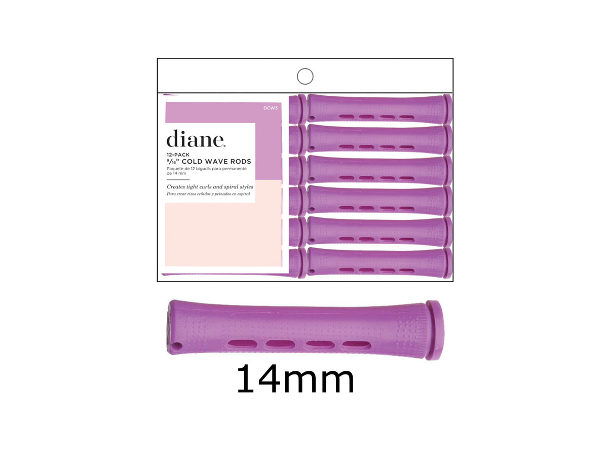 Diane Cold Wave Perm Rods - Long Orchid 14mm (9/16") - 12 Pack – Hair ...