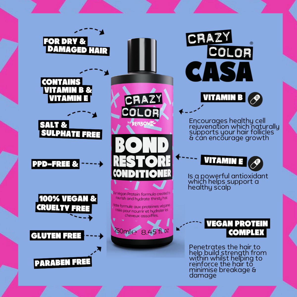 Crazy Color Bond Restore Conditioner 250ml – Hair and More