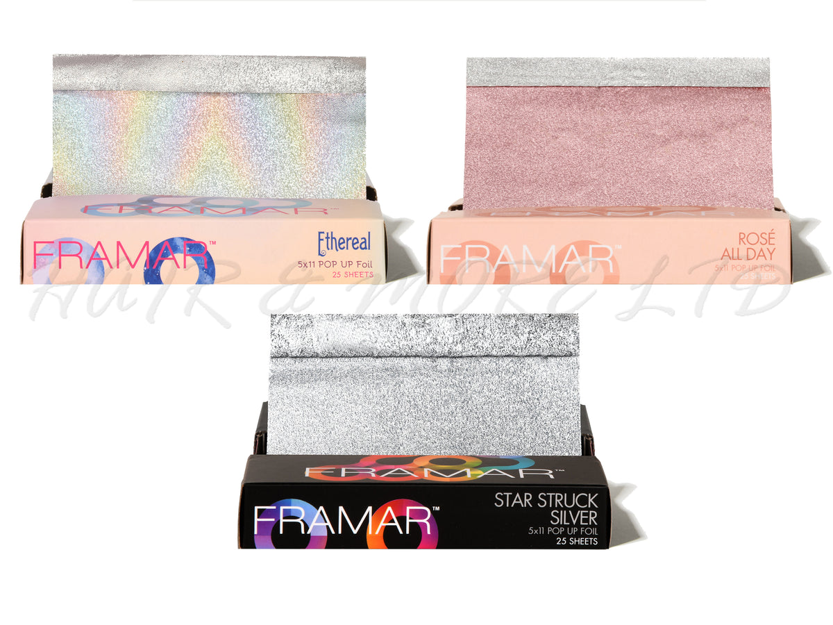 Framar Pop Up Foil (25ct) 127 x 280mm (5x11) Sample Pack (Silver, Rose ...