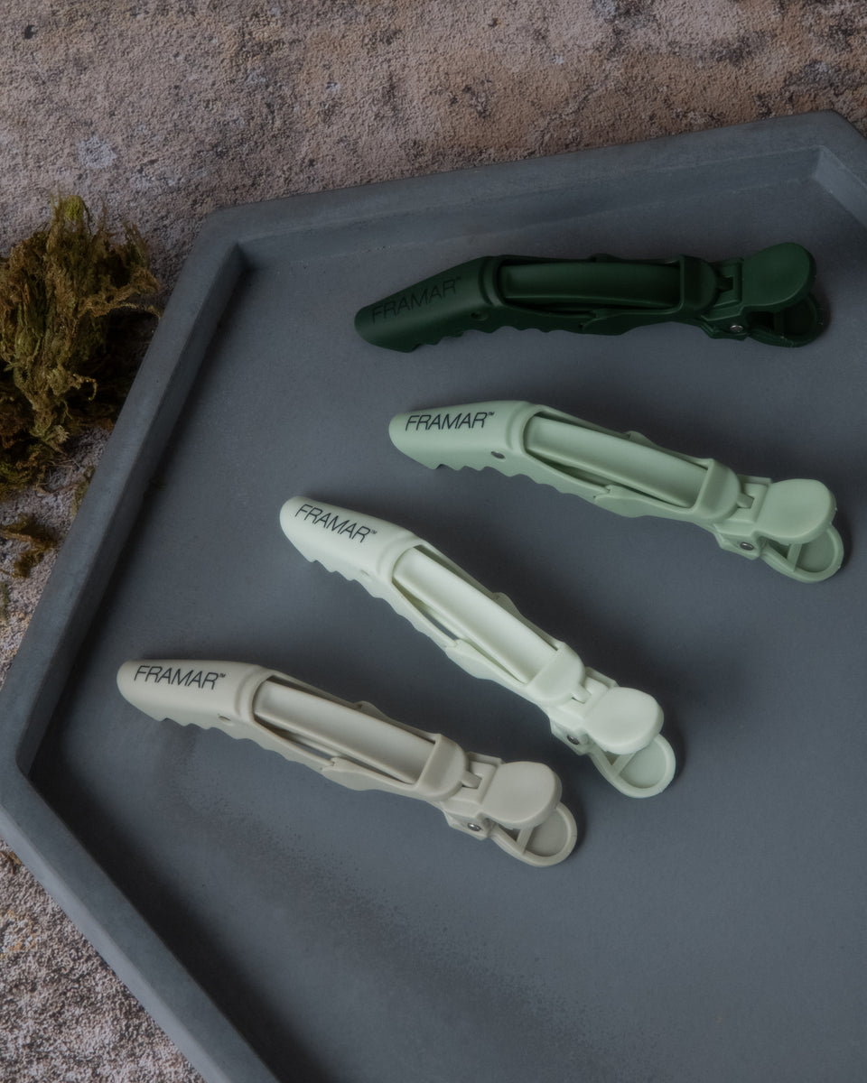 Framar Neutrals Sage Gator Grip Hair Clips (4pc) – Hair and More