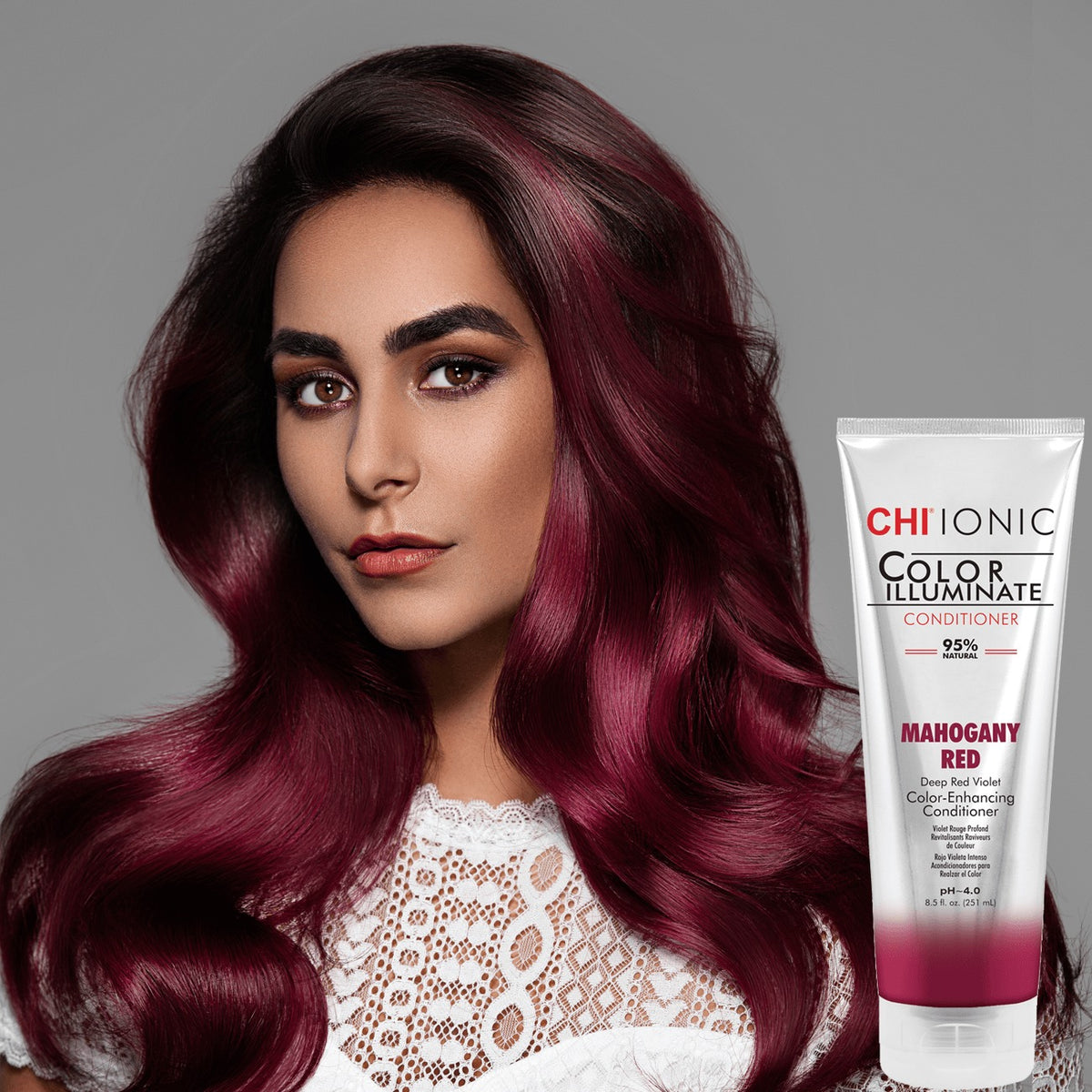 CHI Ionic Color Illuminate Conditioner 251ml - Mahogany Red – Hair and More