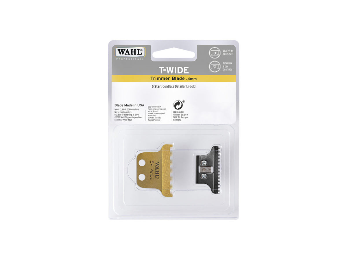 WAHL Blade Set Suits Detailer Double Wide/T-Wide - Gold DLC (Diamond L ...