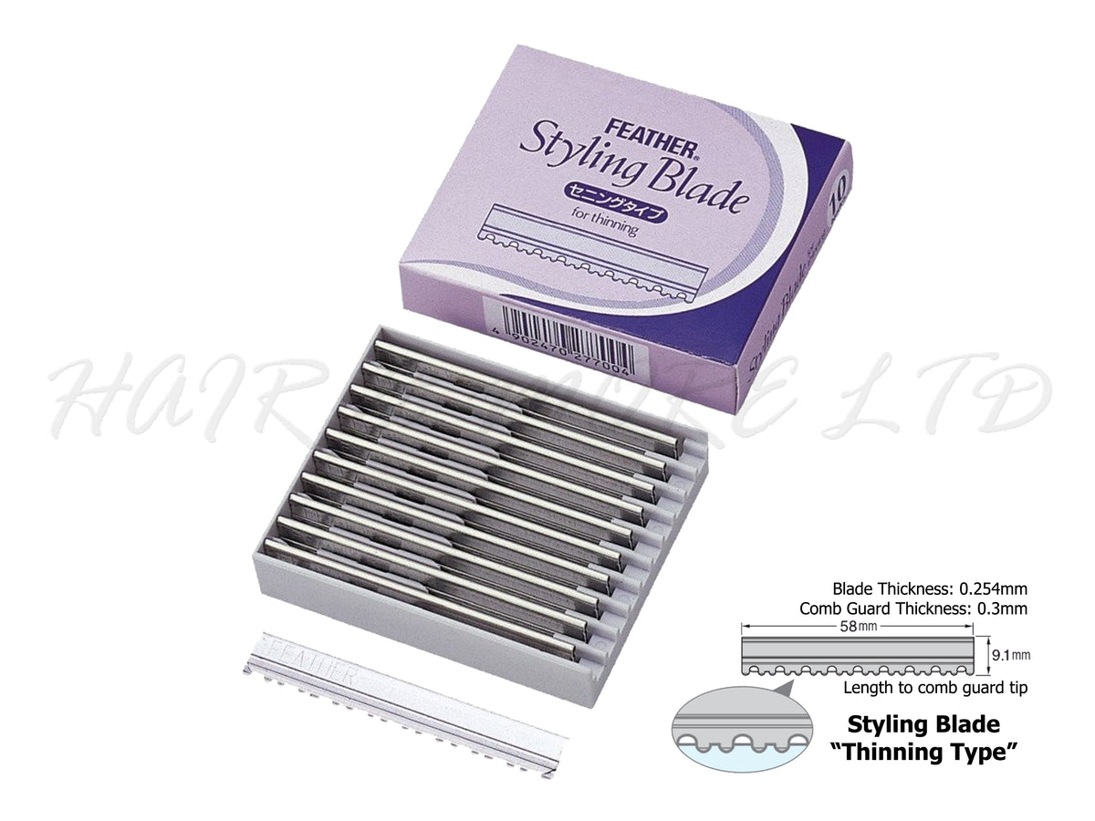 Feather Razor Thinning Type Replacement Blades 10pcs – Hair and More