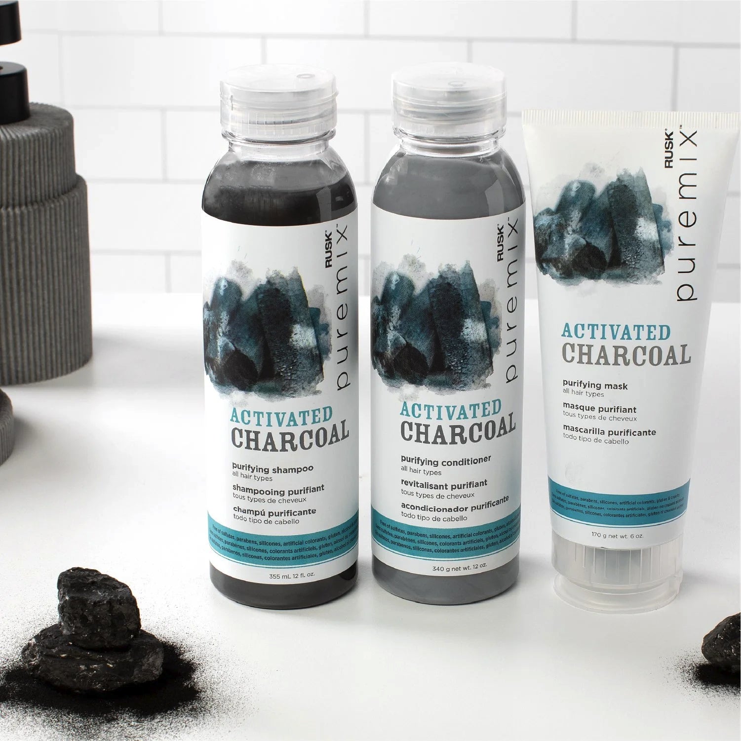 Rusk Puremix Activated Charcoal Purifying Mask 170g – Hair and More